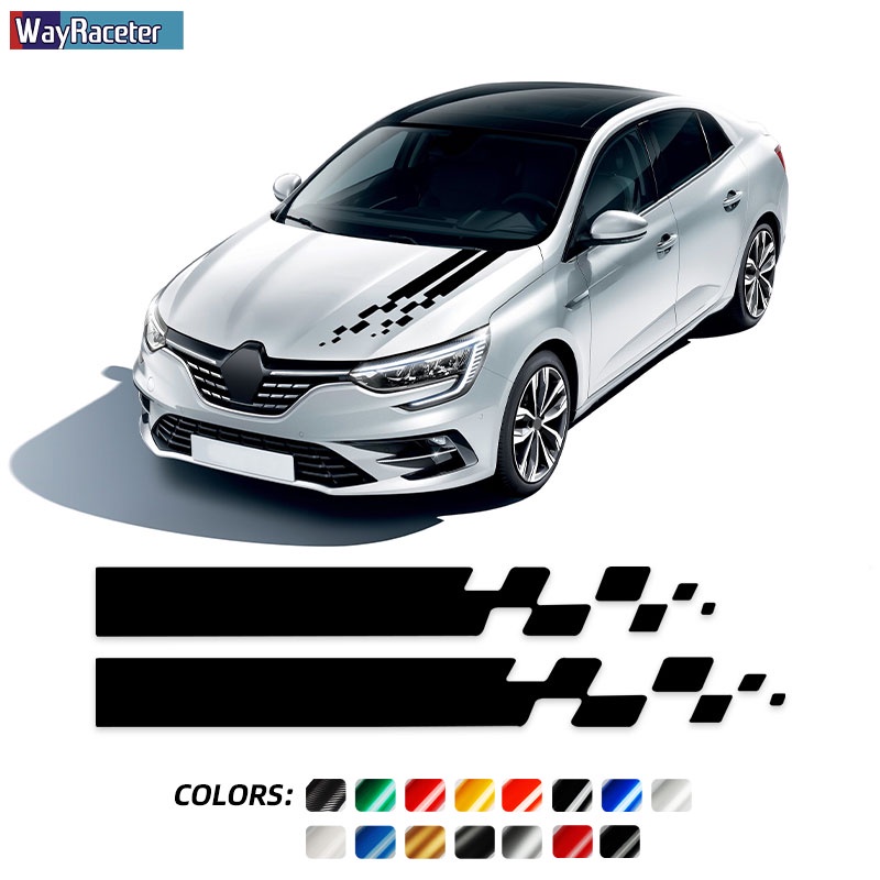 Jual Car Stripes Hood Sticker Racing Bonnet Sport Decal For Renault ...