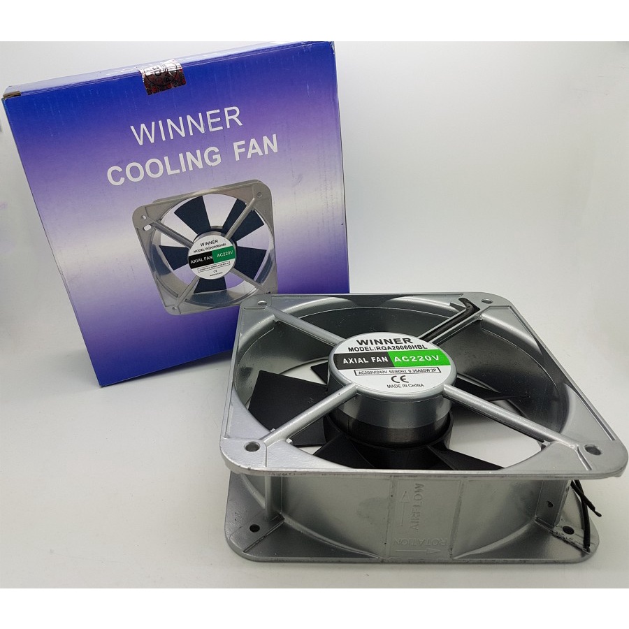 Jual Kipas Fan panel WINNER AC 220V 20x20 cm with Ball Bearing | Shopee ...