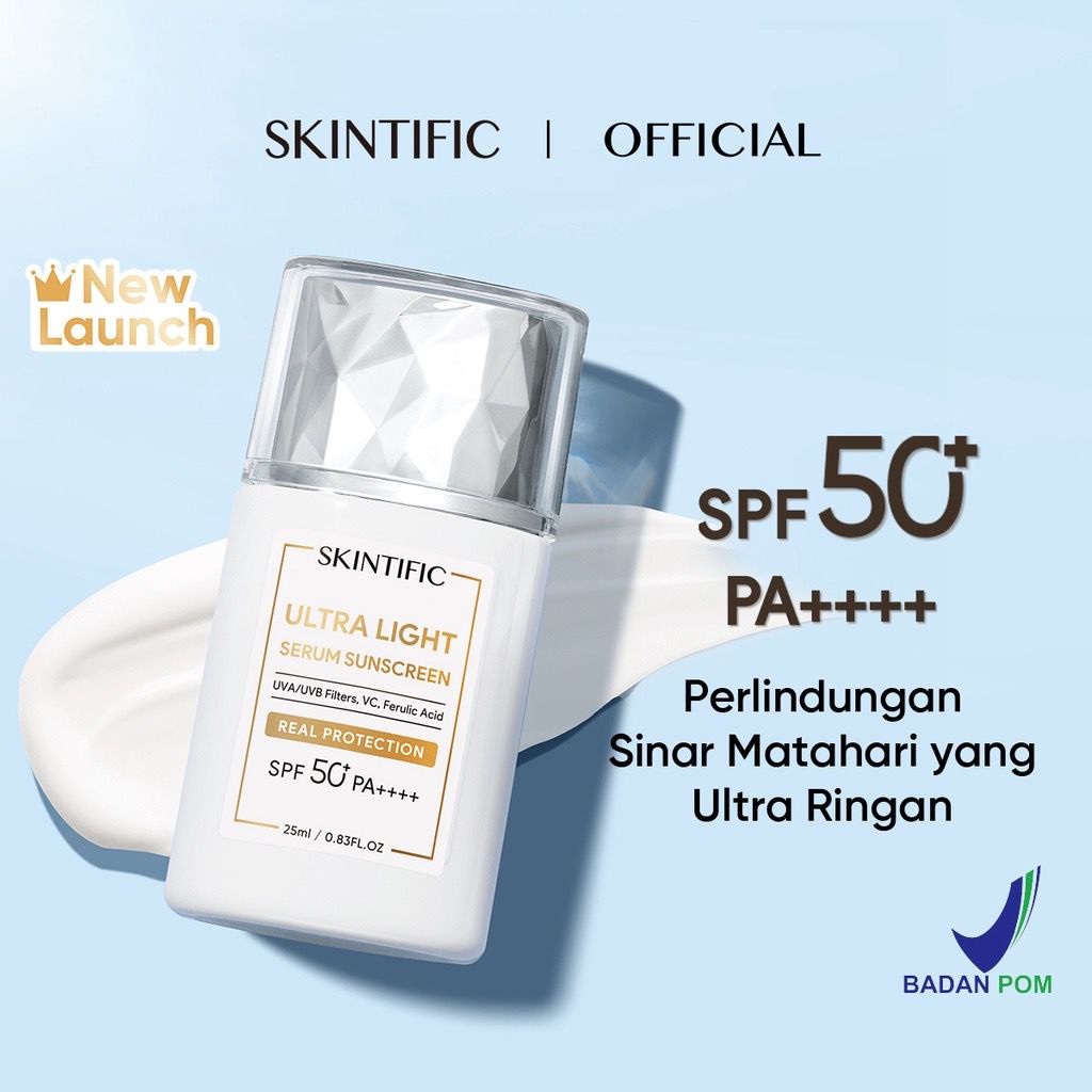 Jual BPOM SKINTIFIC Sunscreen Ultra Light Serum SPF50 PA++++ 25ml ...