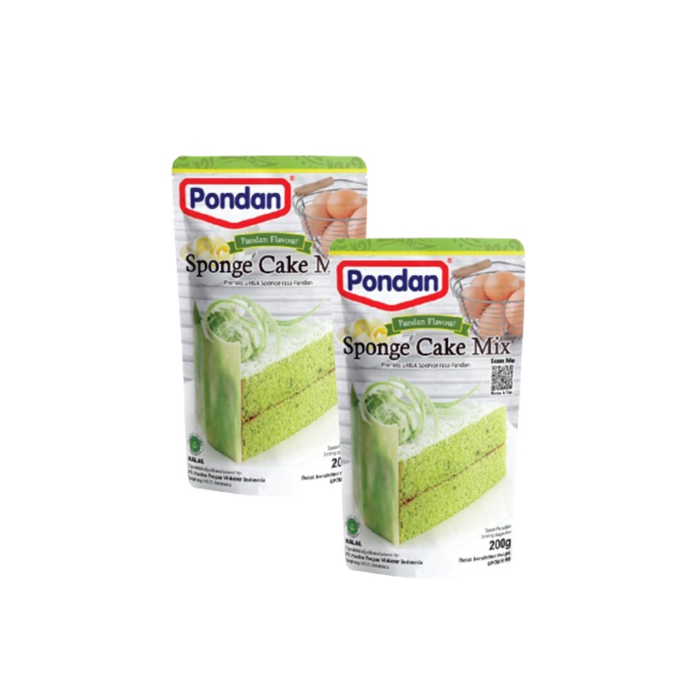 Jual Pondan Sponge Cake Mix Pandan 2 x 200 gr | Shopee Indonesia