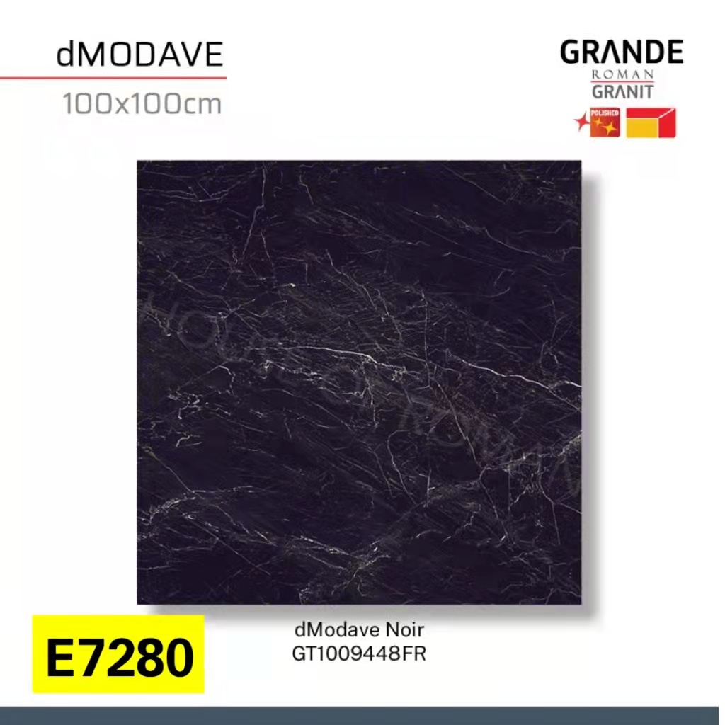Jual GT1009448FR dModave Noir 100X100 ROMAN GRANIT HITAM | Shopee Indonesia