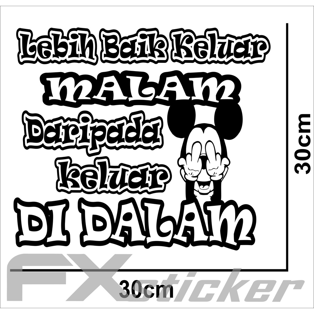 Jual stiker termurah cutting stiker mobil stiker tulisan kata kata ...
