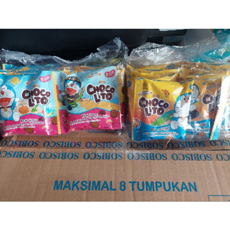 Jual CHOCOLITO Mini Cookies Chocochips 1 Pack isi 10 | Shopee Indonesia