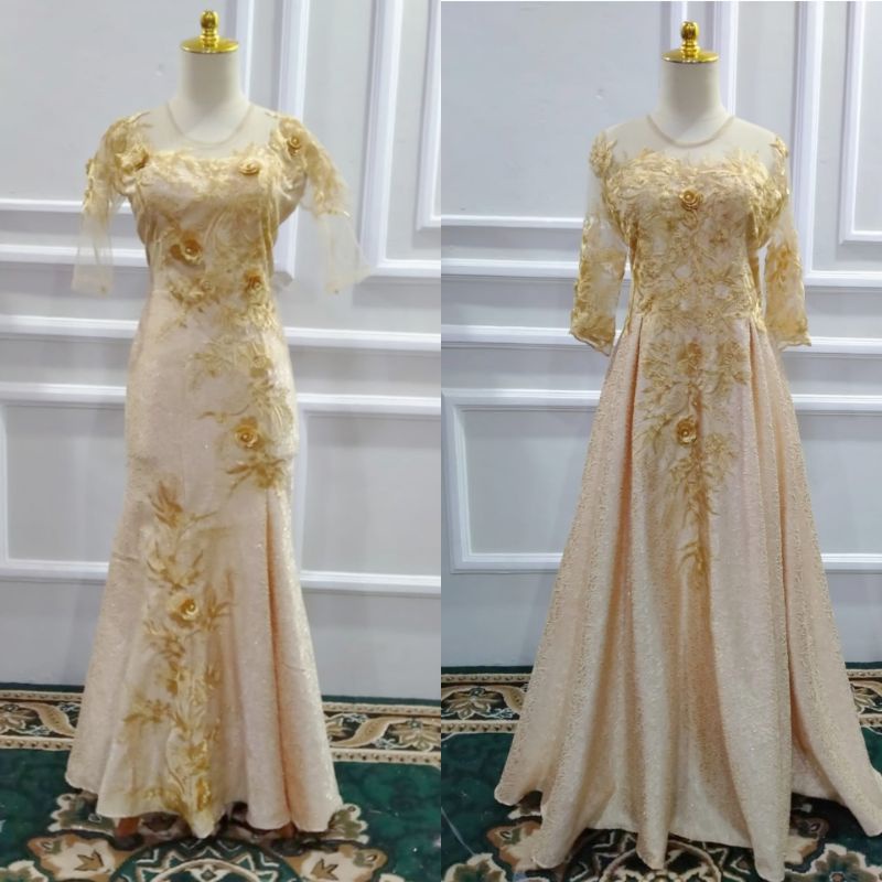 Jual Gaun mama pengantin / dress pesta / baju singer penyanyi | Shopee ...