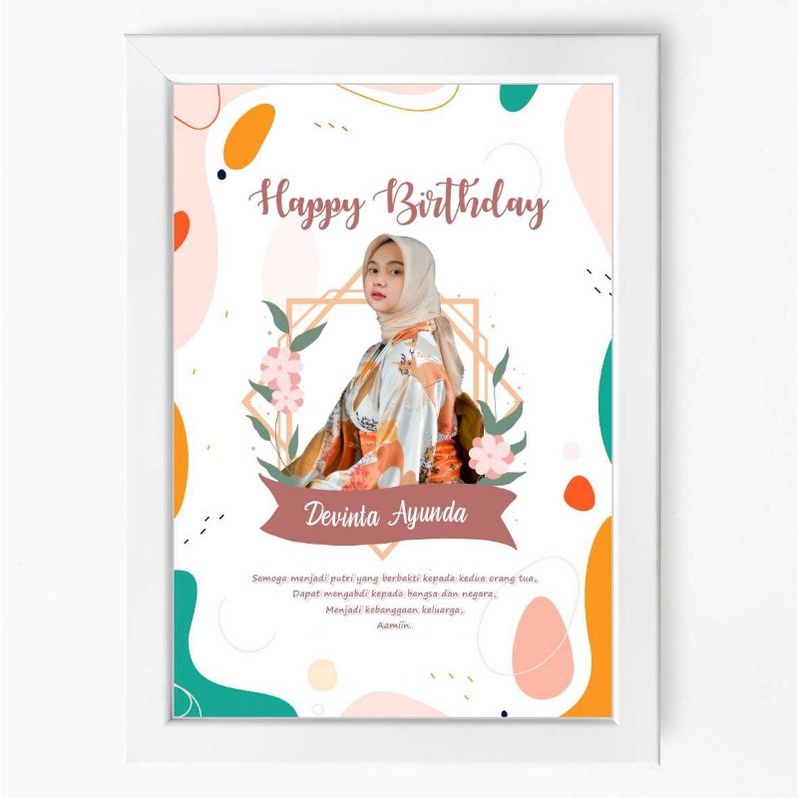 Jual Cetak + Frame ukuran 8R Kado Unik Ulang Tahun/Wisuda/Anniversary ...