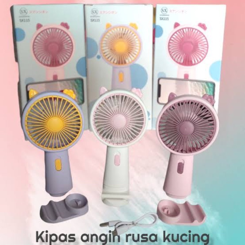 Jual KIPAS ANGIN MINI/PORTABLE/GENGAM + ADA TEMPAT HP HARGA MURAH BISA ...