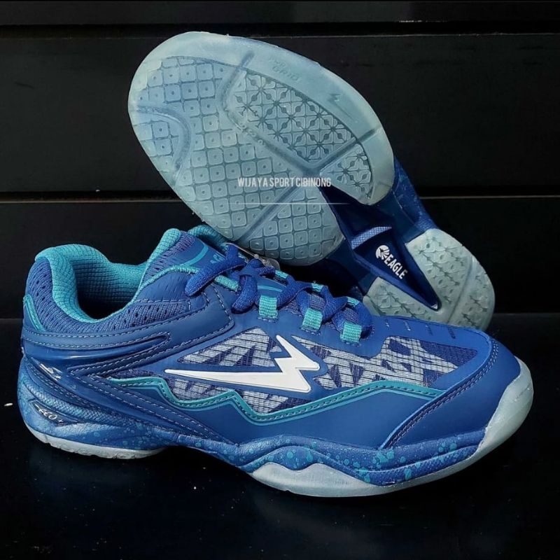Jual sepatu bulutangkis badminton eagle commando x blue original ...