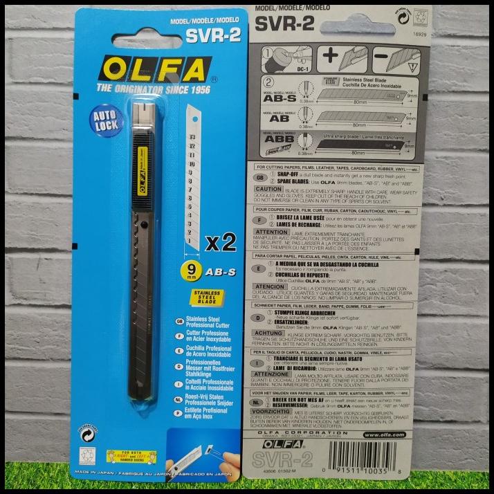 Jual Pisau Cutter Svr-2 Olfa 9Mm Snap-Off Blade Cutter | Shopee Indonesia