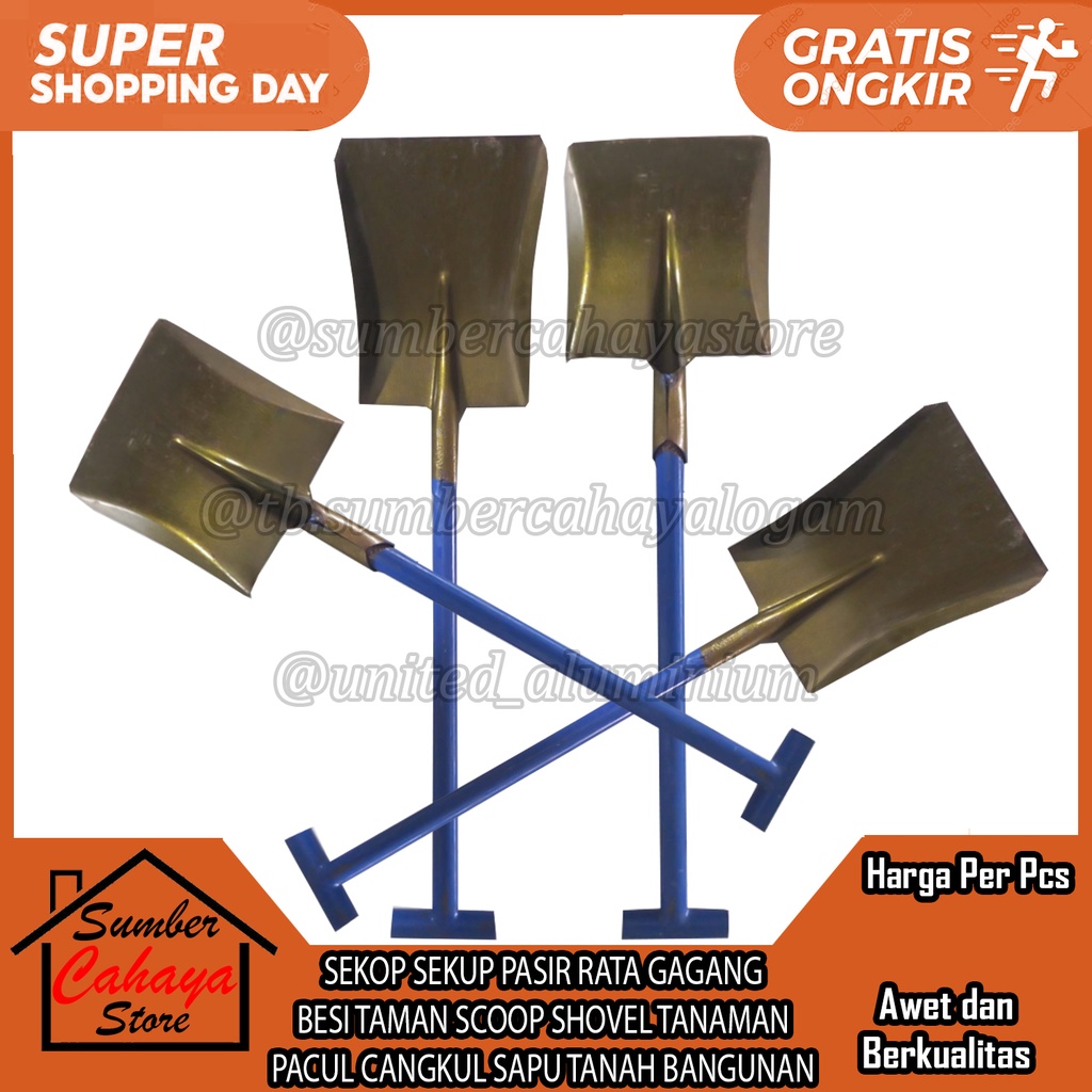 Jual SEKOP SEKUP PASIR RATA GAGANG BESI TAMAN SCOOP SHOVEL TANAMAN ...