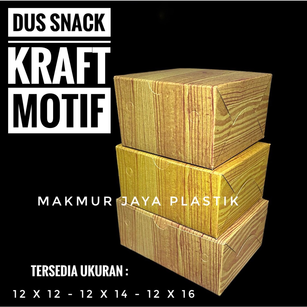 Jual DUS KRAFT SNACK / BOX COKLAT MOTIF KAYU | Shopee Indonesia
