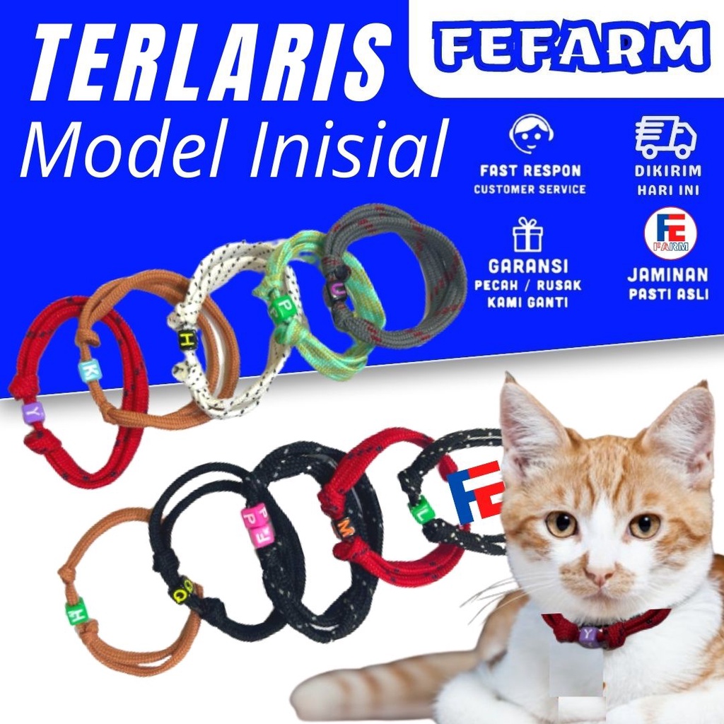 Jual Kalung Tali Kucing Kitten Inisial Prusik Nama FEFARM | Shopee ...