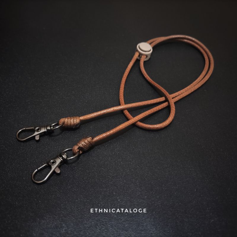 Jual strap tali masker coklat pria wanita / hijab konektor masker ...