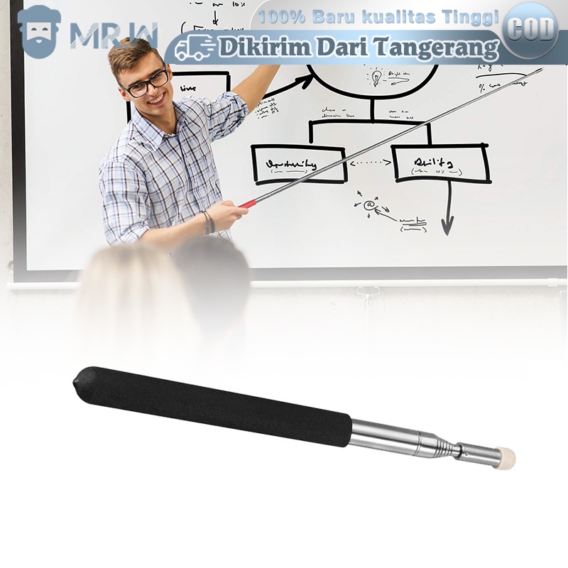 Jual Pointer stainless Retractable/Pena Pointer/Tongkat Penunjuk ...