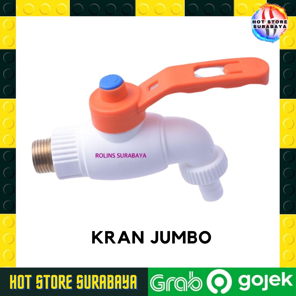 Jual Kran Air PVC PRR Jumbo Drat Kuningan Engkol 1/2 3/4 inch High ...