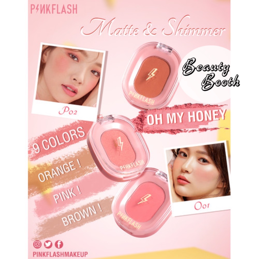 Jual PINKFLASH Oh My Honey Naturally Soft Pigment Blush On | Pink Flash ...