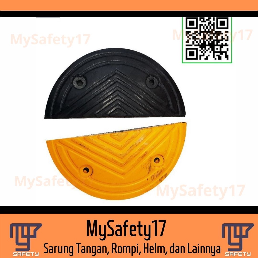 Jual Speed Hump Bump End Cap Cup Kepala Polisi Tidur Rubber Kuning ...