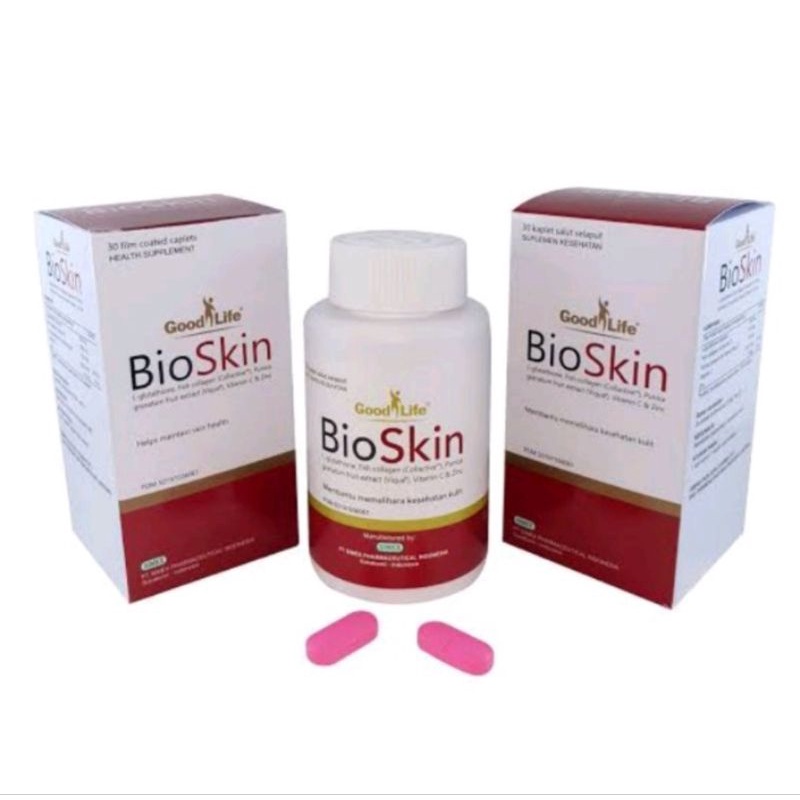 Jual Bioskin Vitamin Pencerah Kulit 30 Kapsul//Bioskin Bio Skin Good ...