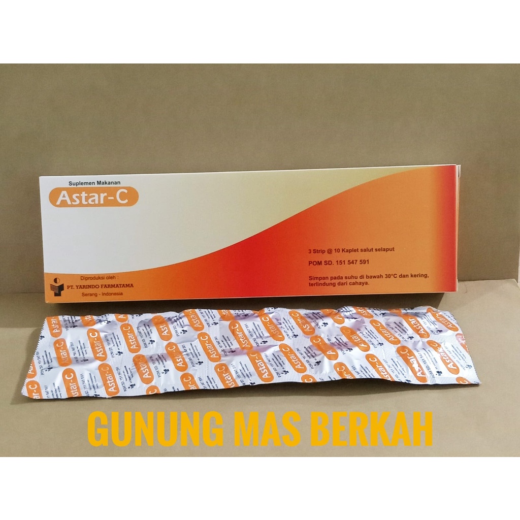 Jual ASTAR C Astar C - Vitamin C Untuk Daya Tahan Tubuh (Per Strip) | Shopee Indonesia