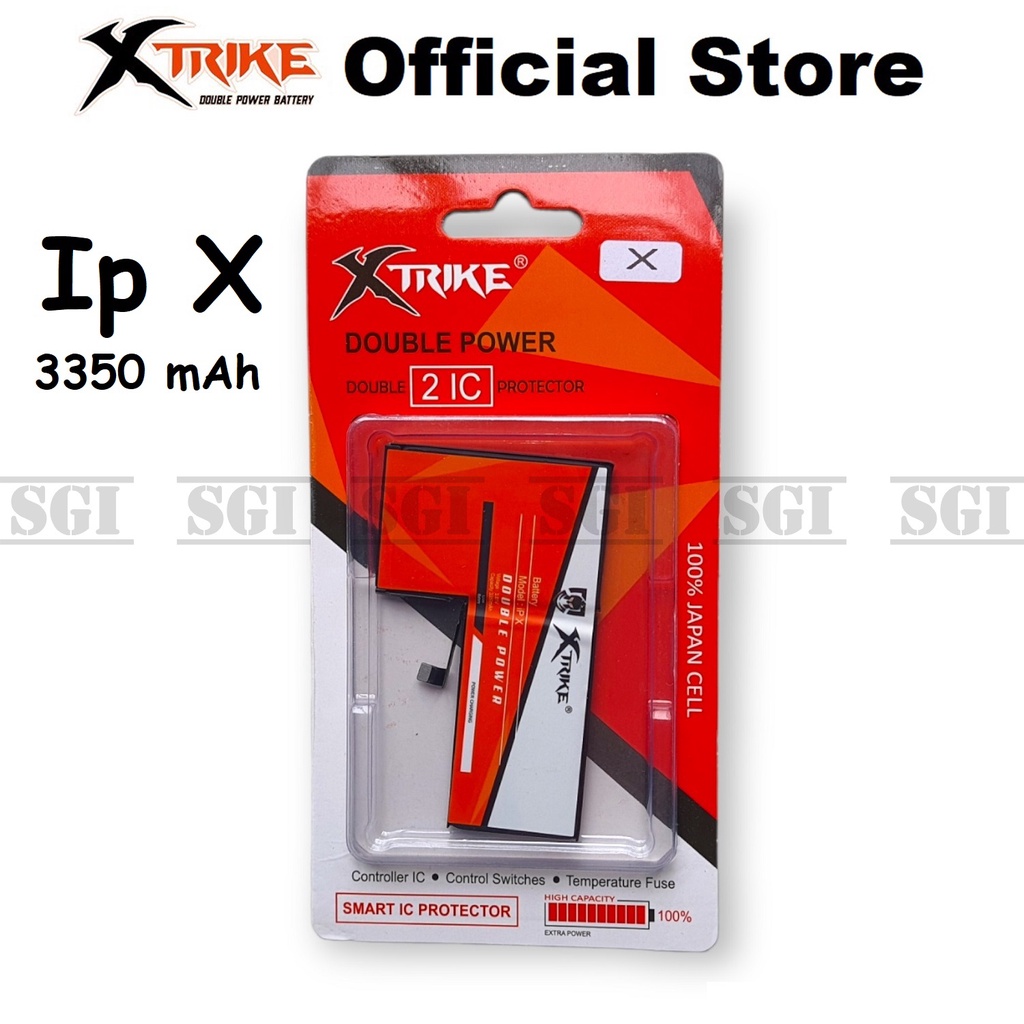Jual Baterai XTRIKE Double Power Iphone X Batre Batrai Ip HP Handphone ...