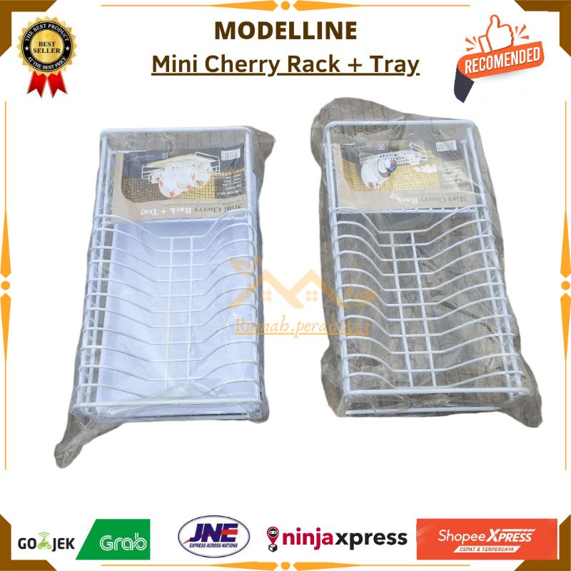 Jual MODELLINE - Rak Piring Gelas Mini Cherry Rak + Tray / Polos Rak ...
