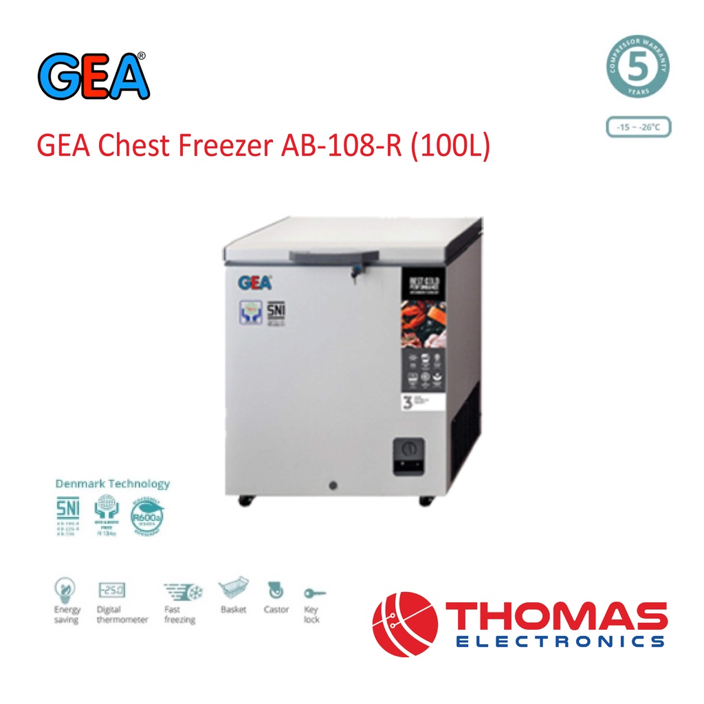 Jual CHEST FREEZER box GEA AB 108 R kapasitas 100 liter Garansi Resmi ...