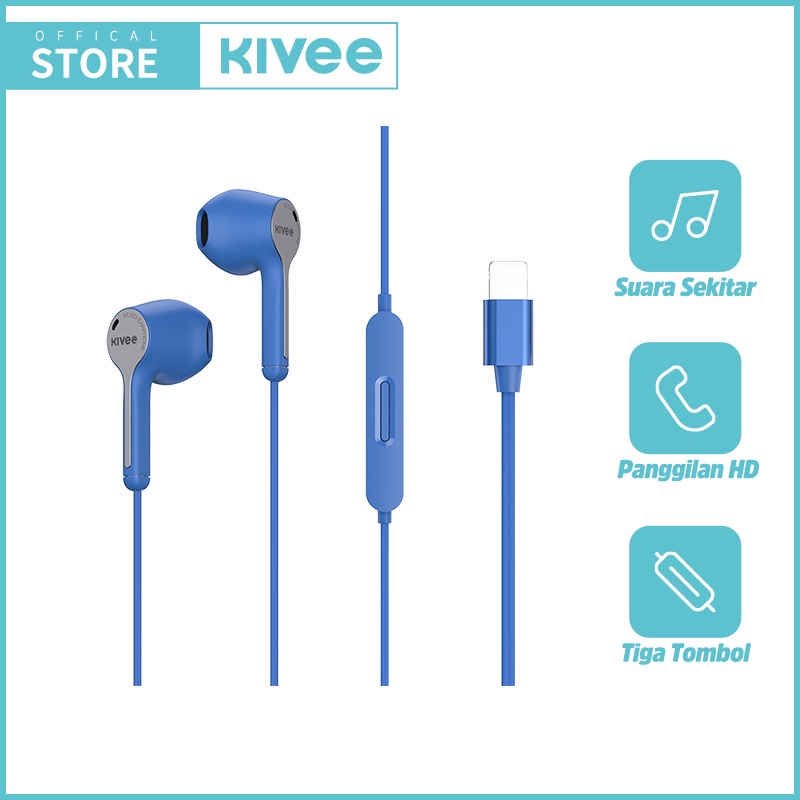 Jual KIVEE Headset iphone Music Earphone Lightning Dan TYPE-C In ear ...