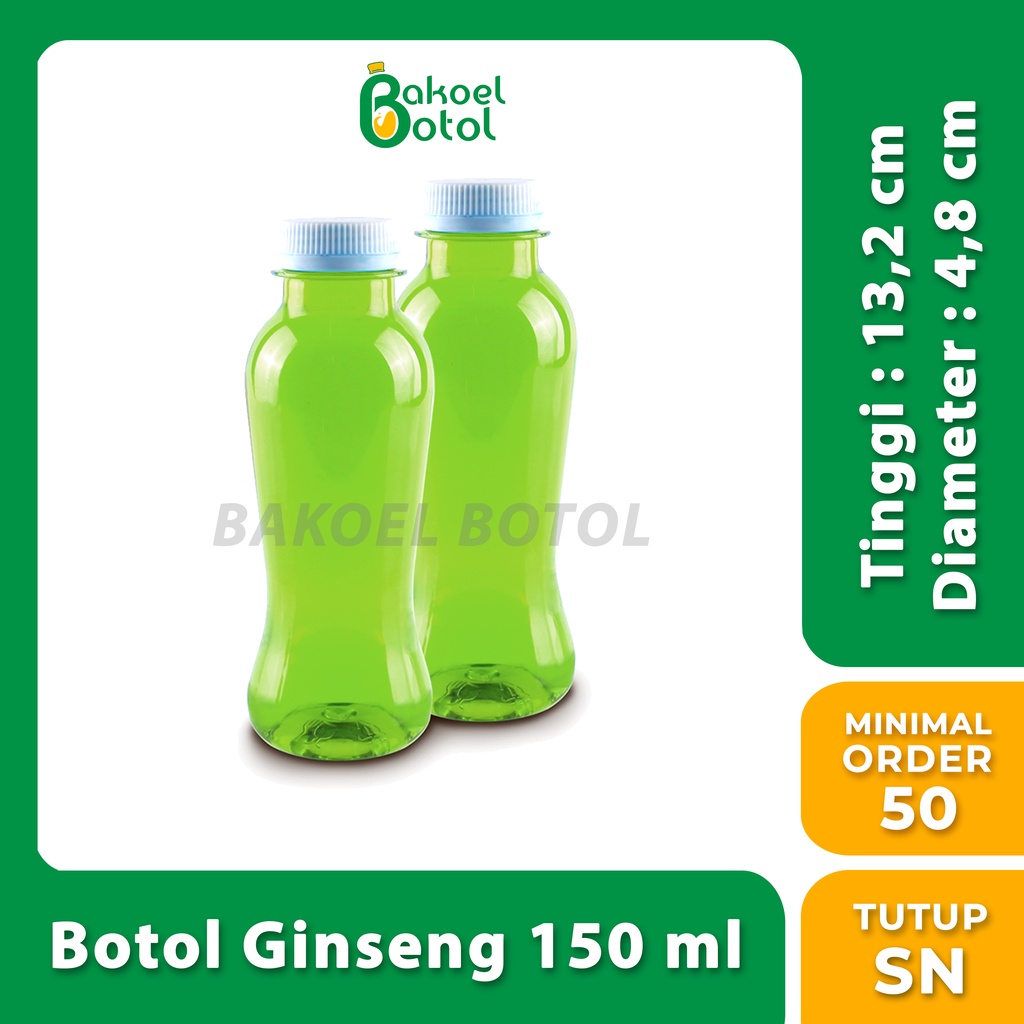 Jual Botol Ginseng 150 ml (MINIMAL 100 PCS) Botol Plastik Unik Surabaya ...
