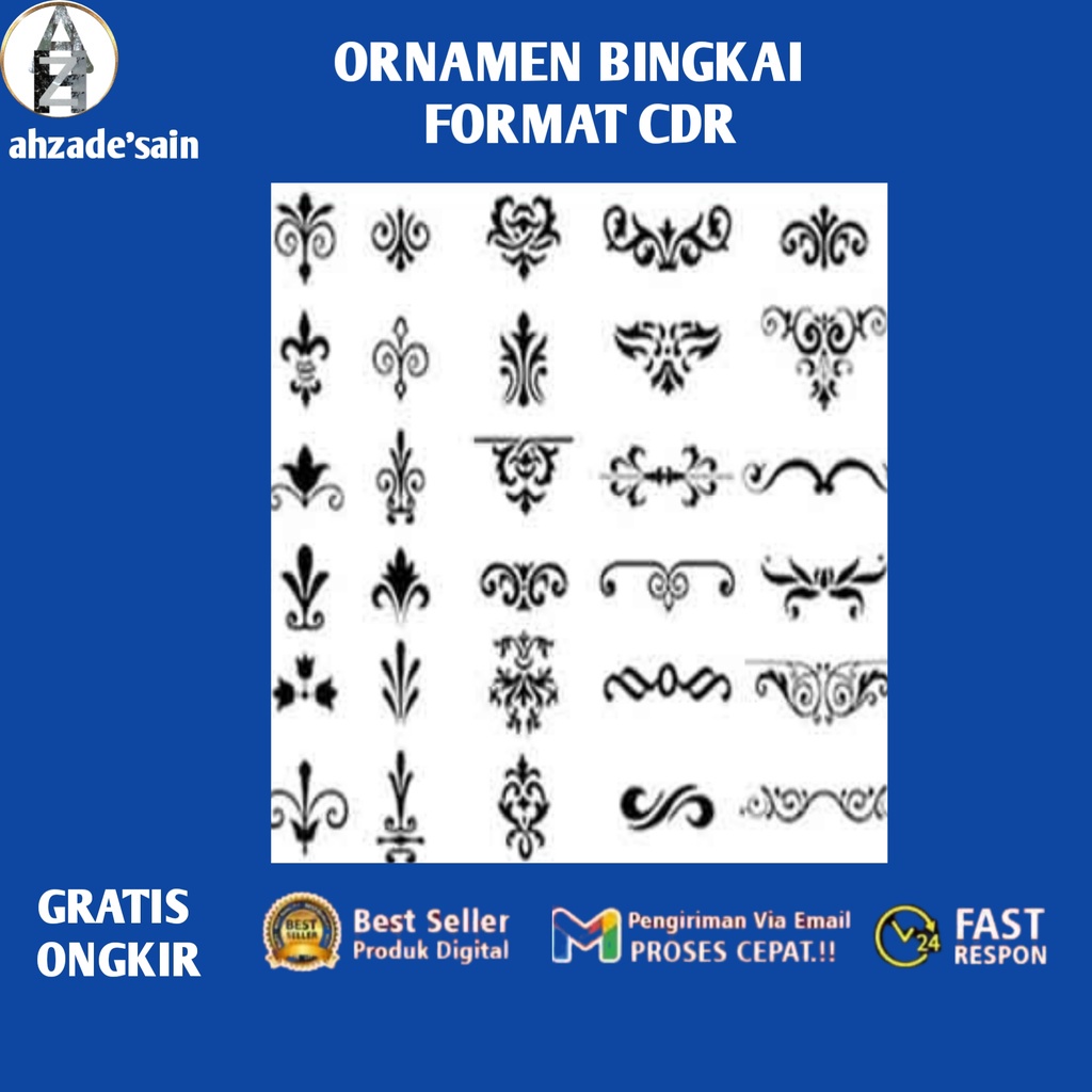 Jual Template Desain Ornament CDR Bundle Premium Coreldraw | Shopee ...