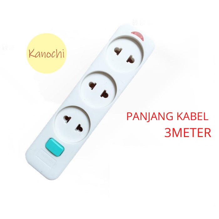 Jual Colokan listrik 3 lubang 3 meter SNI STOP KONTAK SC 753 | Shopee Indonesia