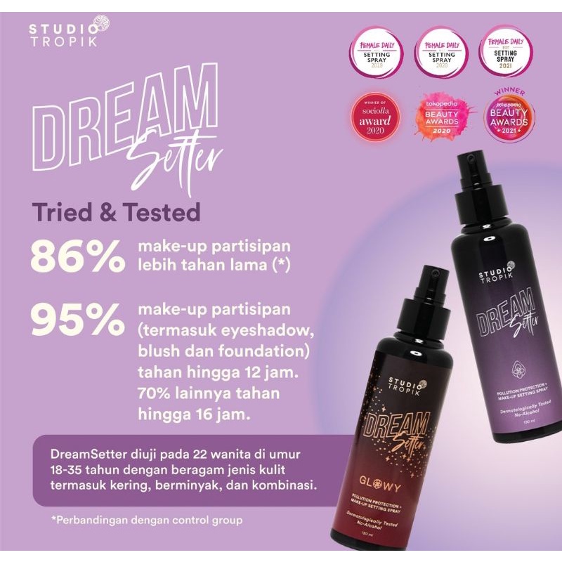 Jual Studio Tropik Dream Setter /Glowy/ Satin Make up Setting spray ...