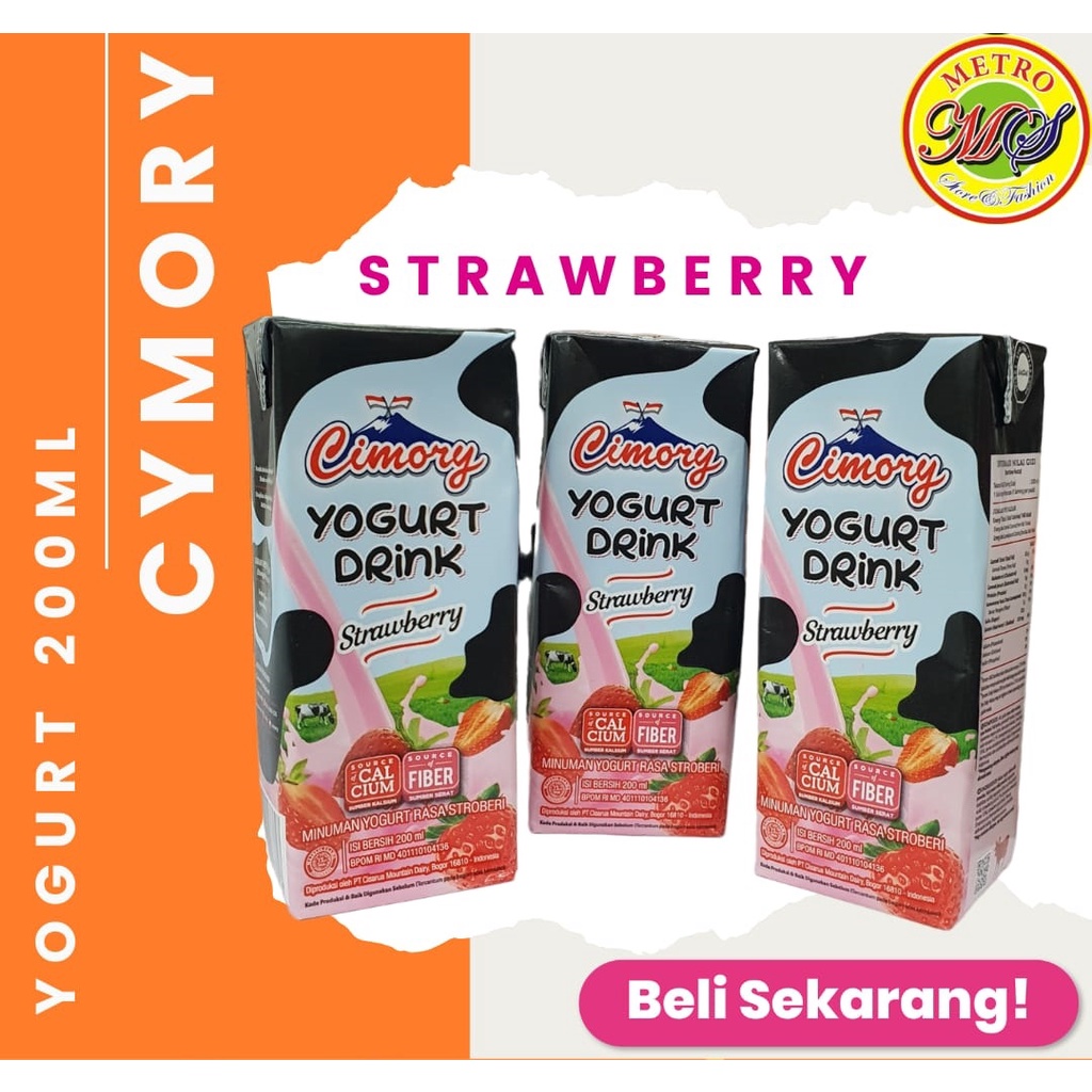 Jual METRO STORE - CiMORY Yoghurt Drink Kotak 200ml Strawberry ... Jual METRO STORE - CiMORY Yoghurt Drink Kotak 200ml Strawberry ...