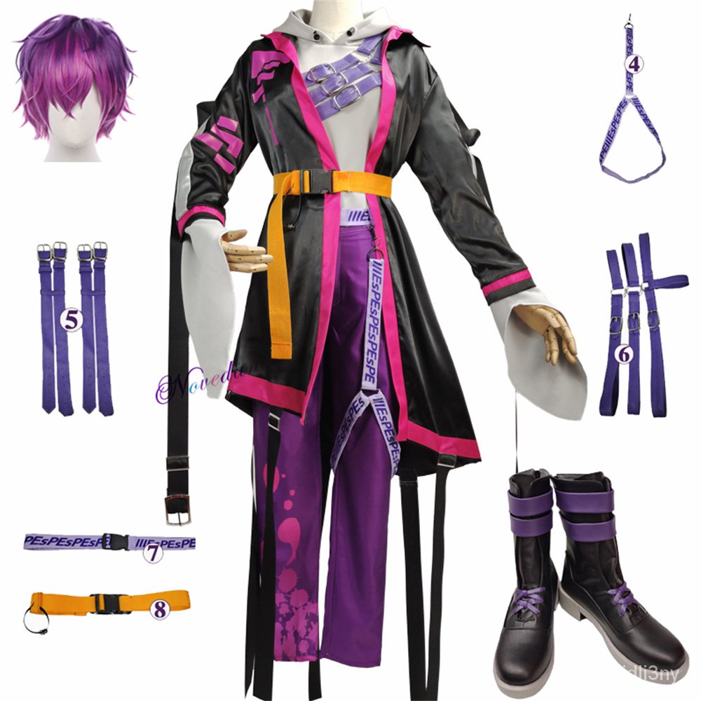 Jual Anime VTuber Hololive Cosplay NIJISANJI NOCTYX Uki Violeta Wig ...