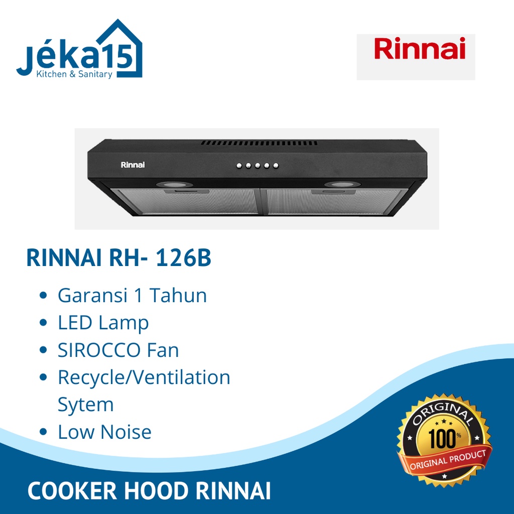 Jual Rinnai RH- 126B Cooker Hood Slim 60cm | Shopee Indonesia