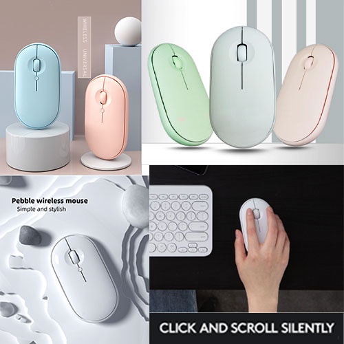 Jual Mouse Wireless Silent Click Model M106 Elegant Pebble Design ...