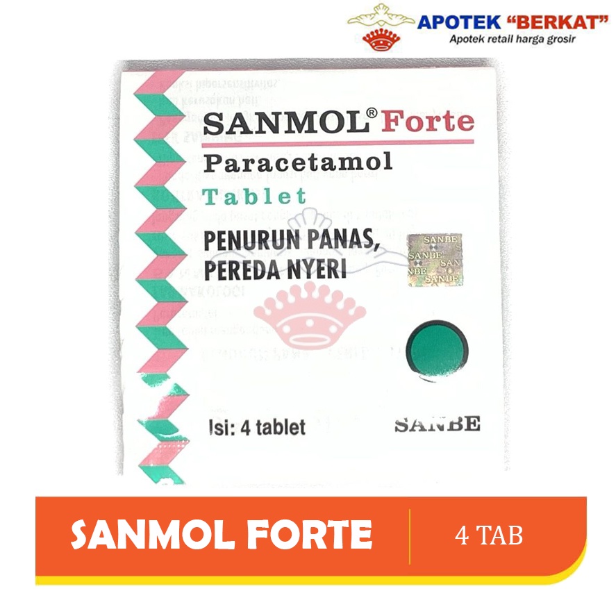 Jual Sanmol forte paracetamol 650 mg strip isi 4 tablet 650mg | Shopee ...