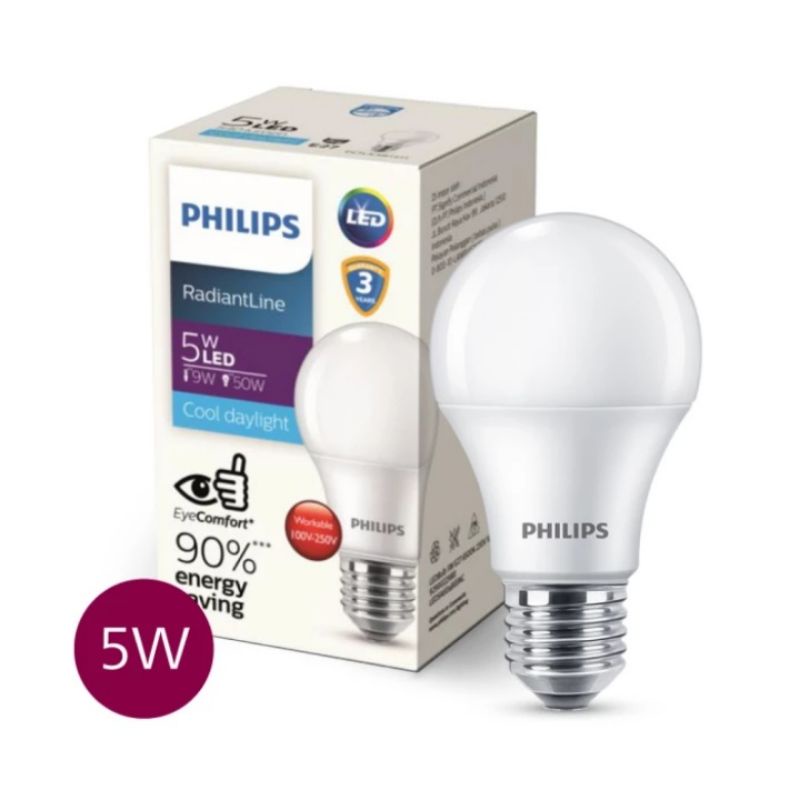 Jual PHILIPS Lampu LED 5 Watt 5w RadiantLine - Putih 6500K / Kuning ...