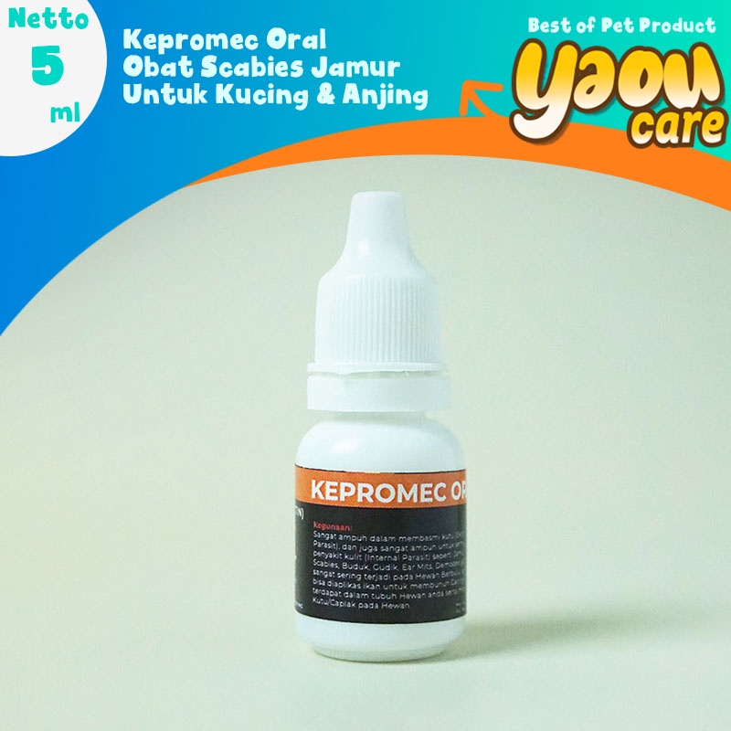 Jual Obat Kutu Jamur Scabies Kucing & Anjing KEPROMEC Oral Ivermectin ...