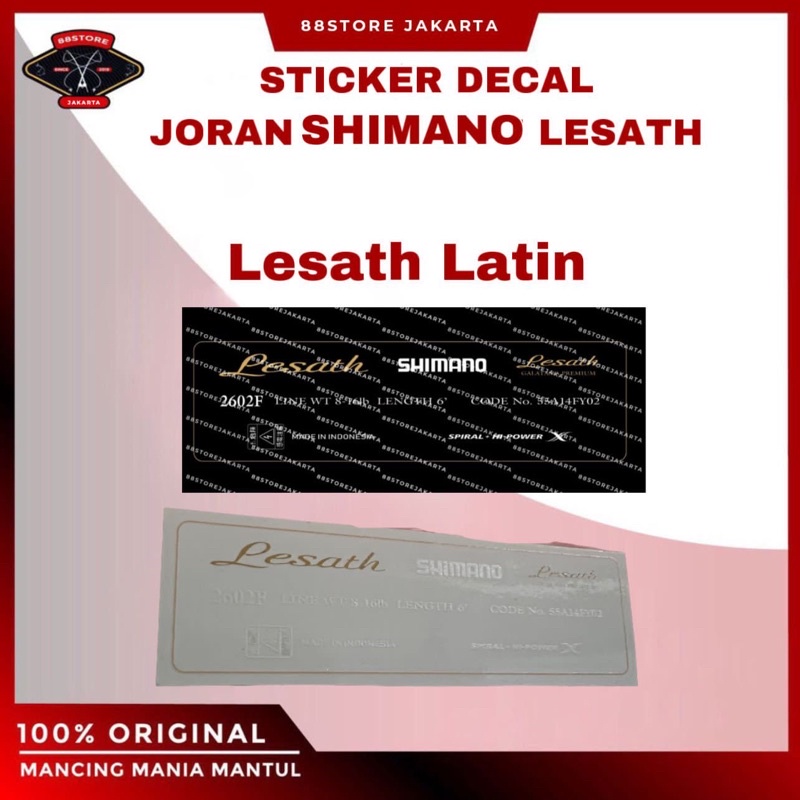 Jual 88storejakarta Liebe sticker joran decal shimano lesath gs 2602f ...