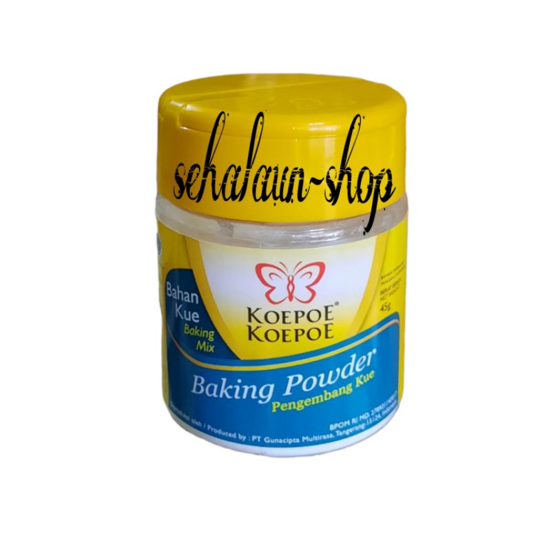 Jual BAKING POWDER KOEPOE-KOEPOE 45GR/PENGEMBANG KUE | Shopee Indonesia