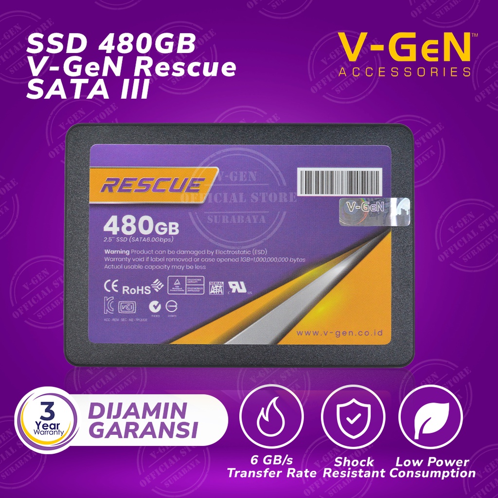 Jual SSD V-GeN Rescue 480GB SATA 3 Solid State Drive 2.5" Inch VGEN ...