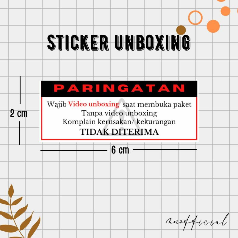 Jual Sticker Video Unboxing | Shopee Indonesia