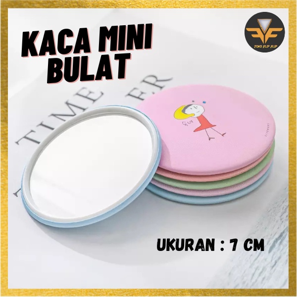 Jual Kaca Cermin Mini Bulat Karakter Kaca Make Up Bulat Travel mini ...