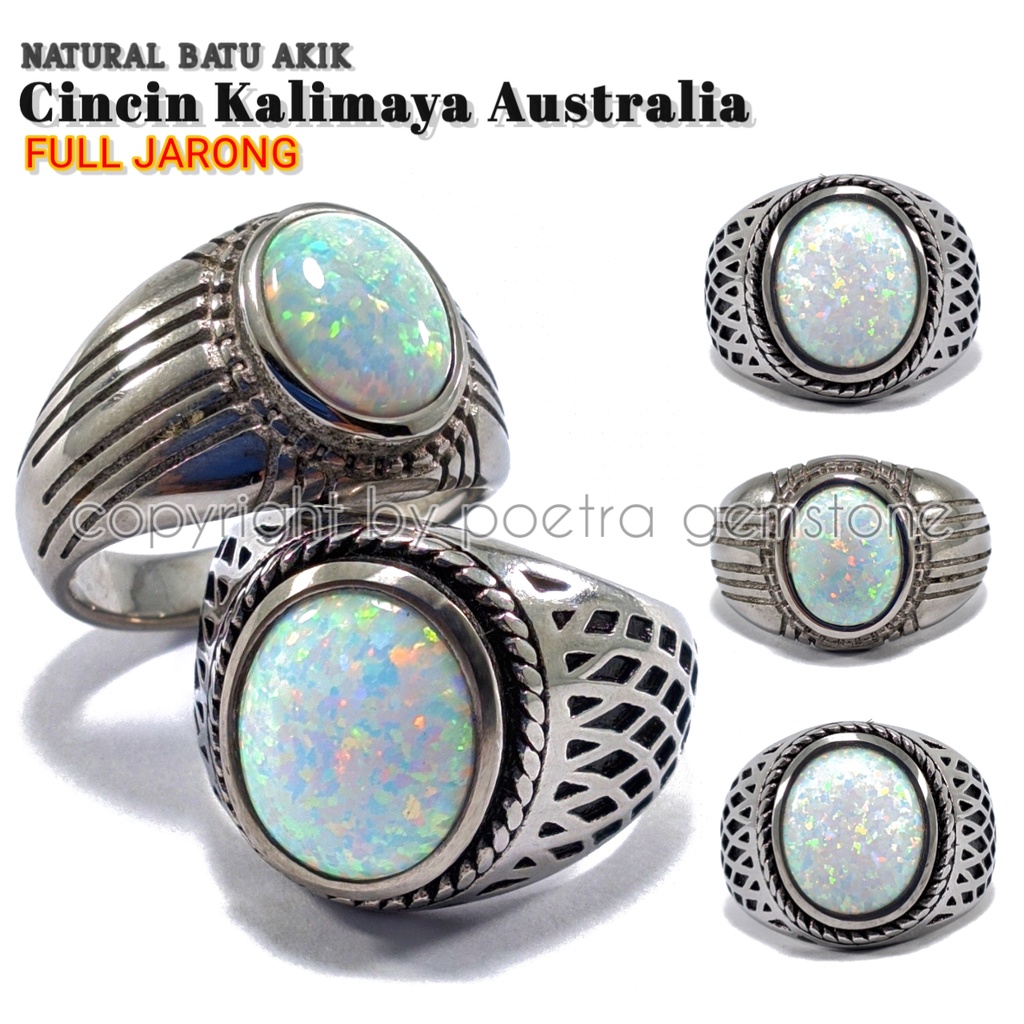 Jual Cincin Batu Akik Kalimaya Australia Full Jarong | Shopee Indonesia