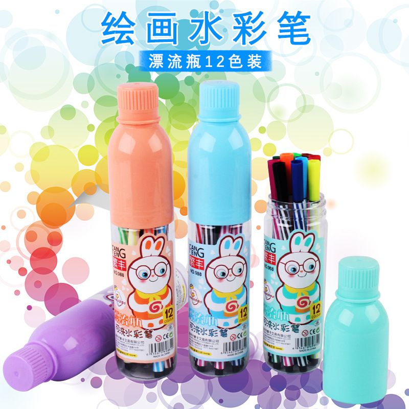 Jual Spidol Set Pastel Lengkap Colouring 12 PCS Kemasan Botol Lucu ...
