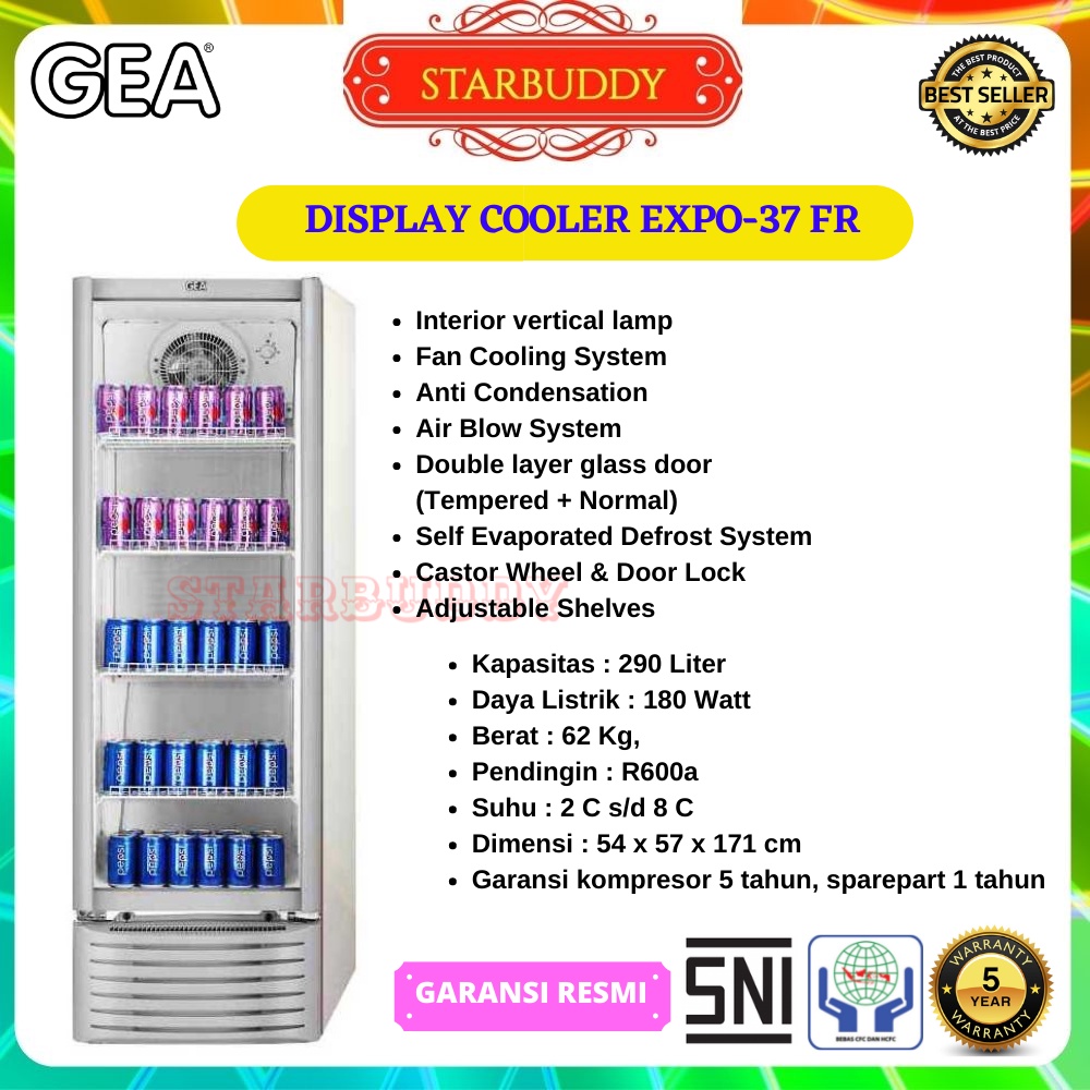 Jual SHOWCASE GEA EXPO-37FR EXPO 37 5 RAK DISPLAY COOLER JABODETABEK ...