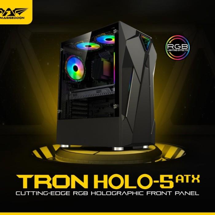 Jual Casing Casing Armaggeddon Tron Holo 5 Rgb Atx Case Pc Gaming ...