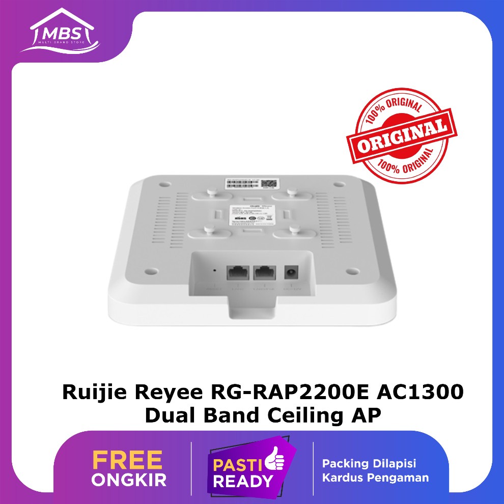 Jual Ruijie Reyee RG RAP2200E AC1300 Dual Band Ceiling AP Router ...