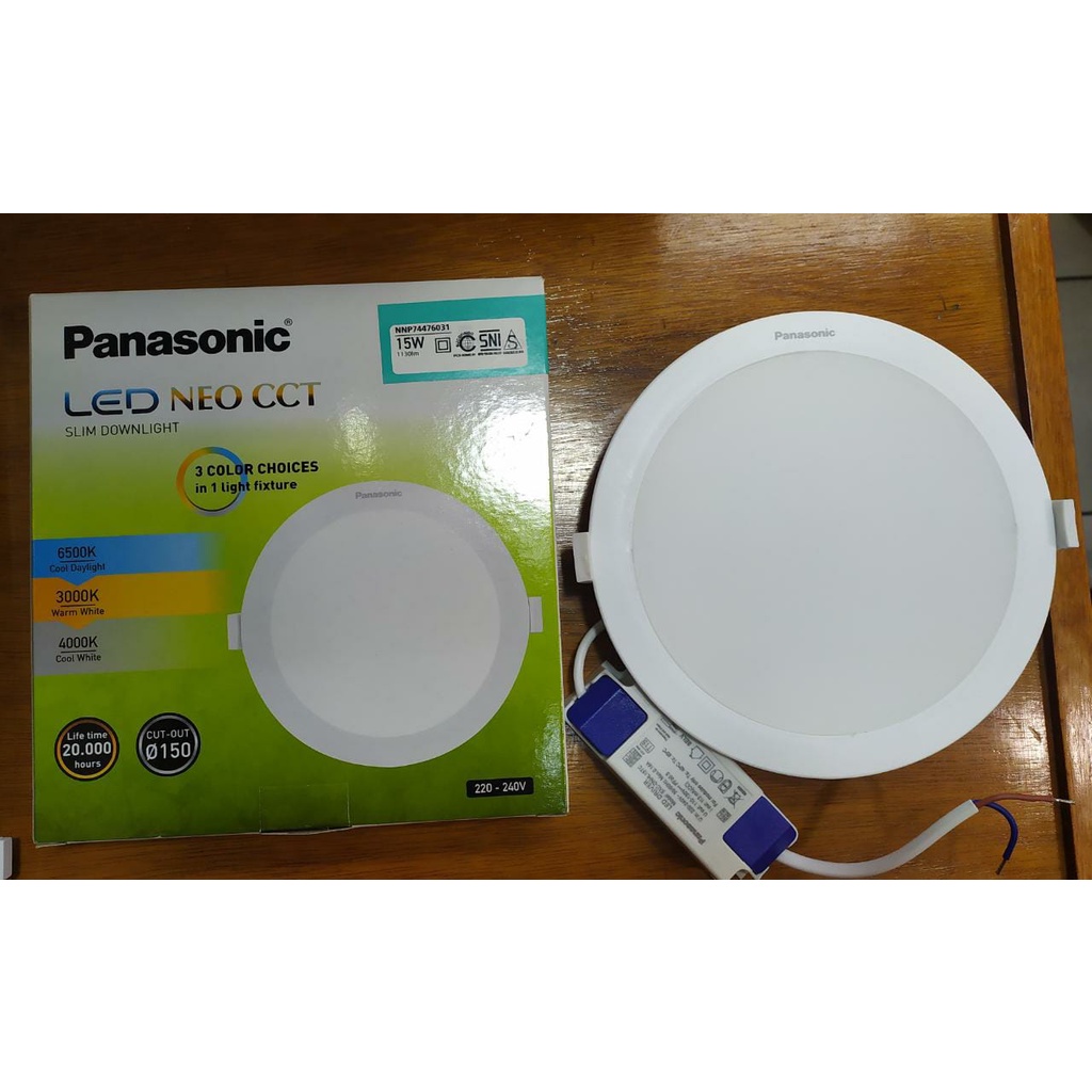 Jual Lampu led slim downlight neo CCT Panasonic 15W NNP74476031 / lampu led DOWNLIGHT | Shopee ...