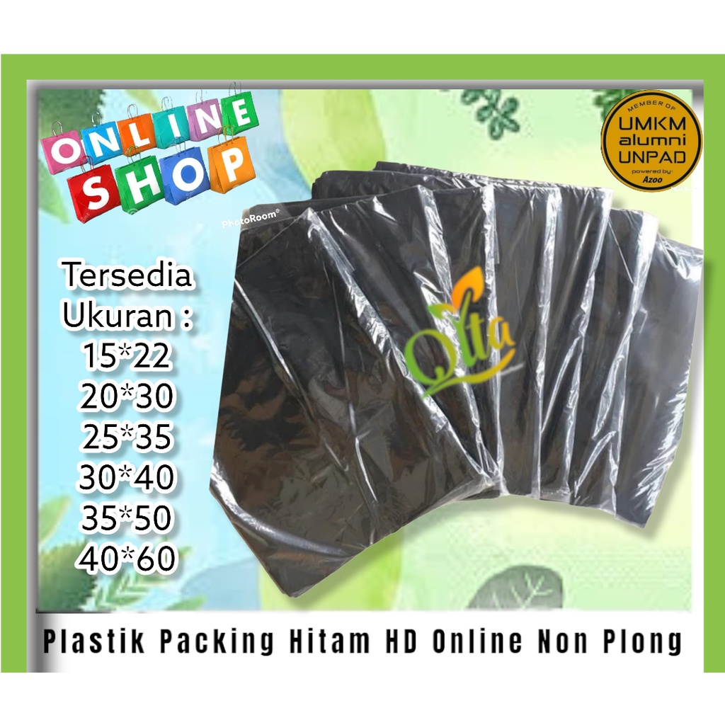 Jual Plastik packing HD tanpa plong Warna Hitam Kantong Kresek Online ...