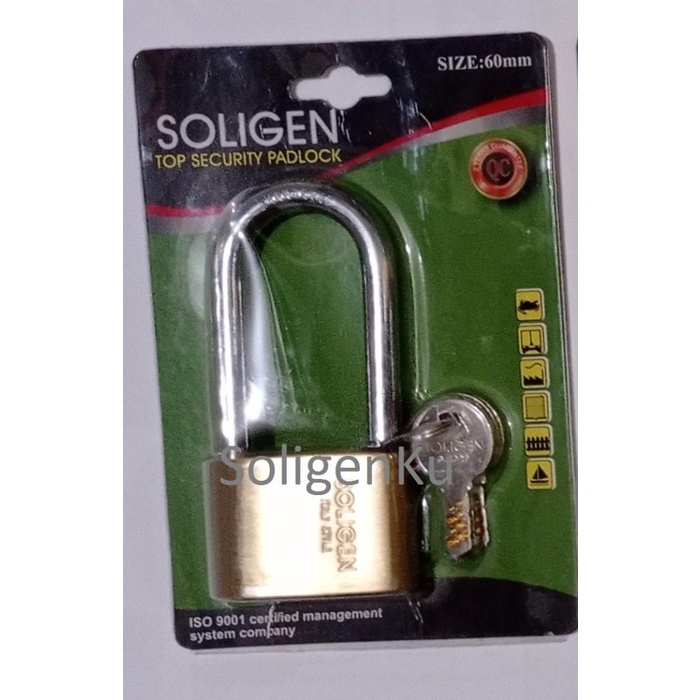 Jual Gembok Soligen Per Leher Panjang Kuningan Computer Key 40 50 60 mm ...